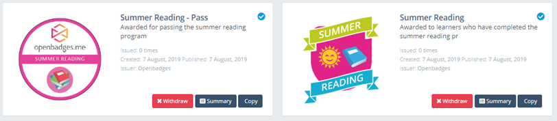 How can digital badges support learner engagement in Myshowcase.me?